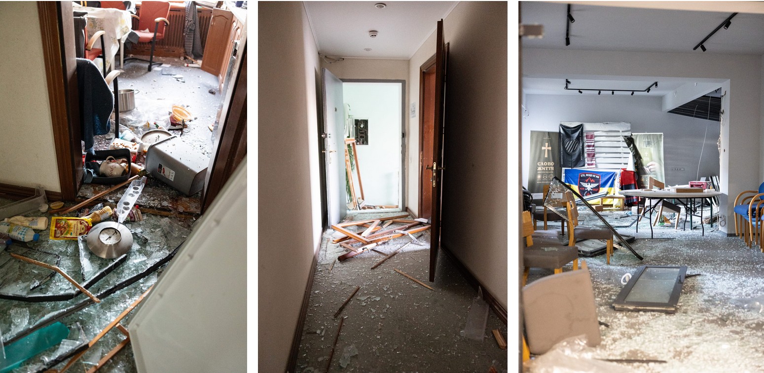 Church damaged in Kyiv following Russian attack: “Let us pray and stick ...